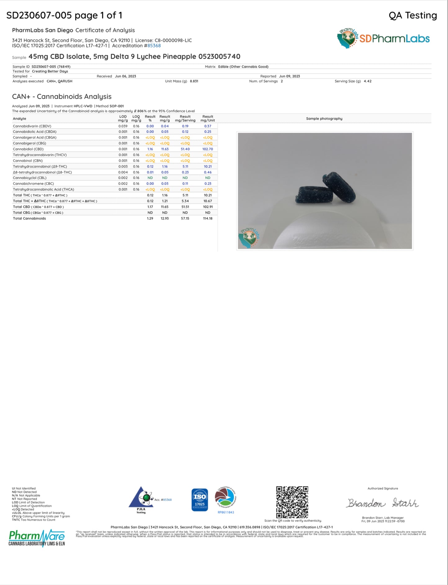 On Point MN punch 50 mg THC 450 mg CBD gummies